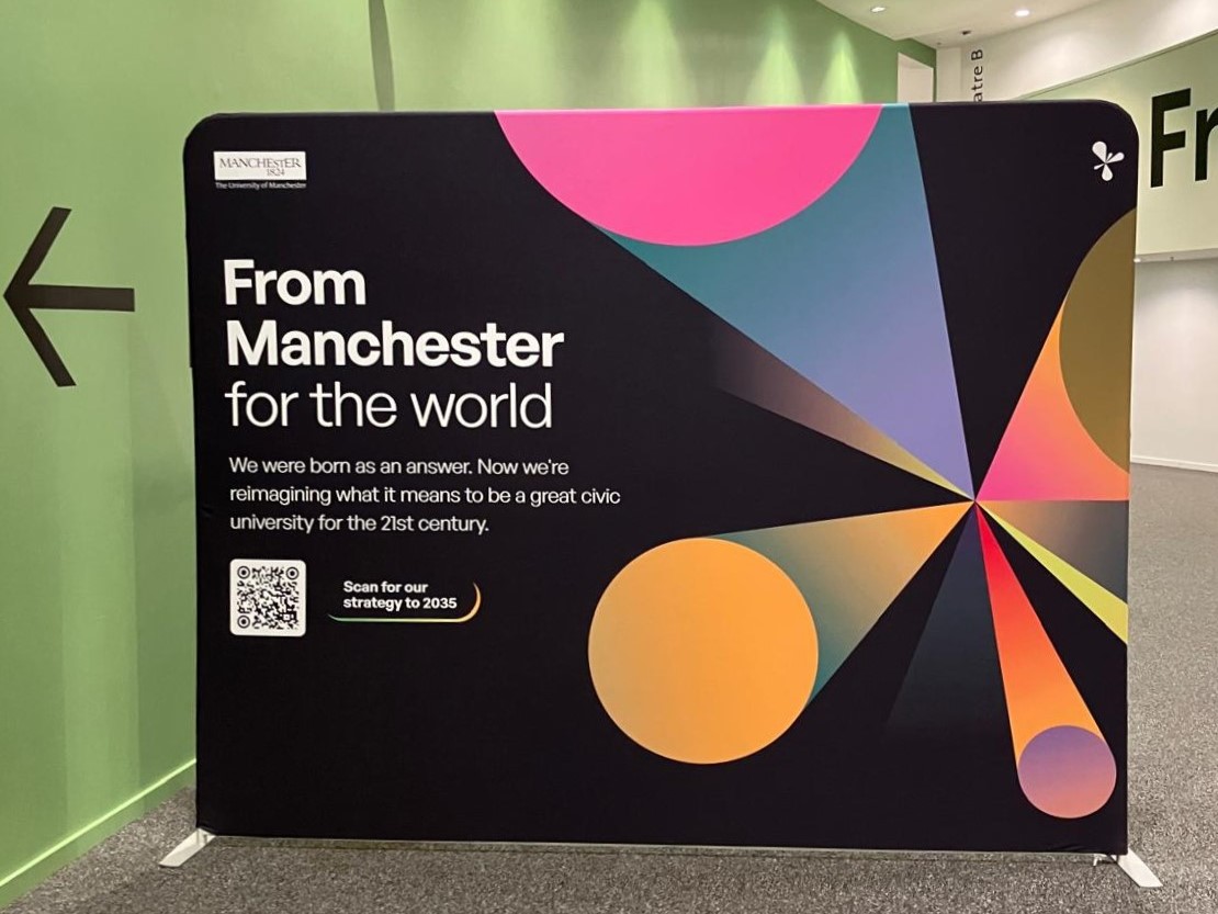 Signage, hoardings & large format print for the University of Manchester