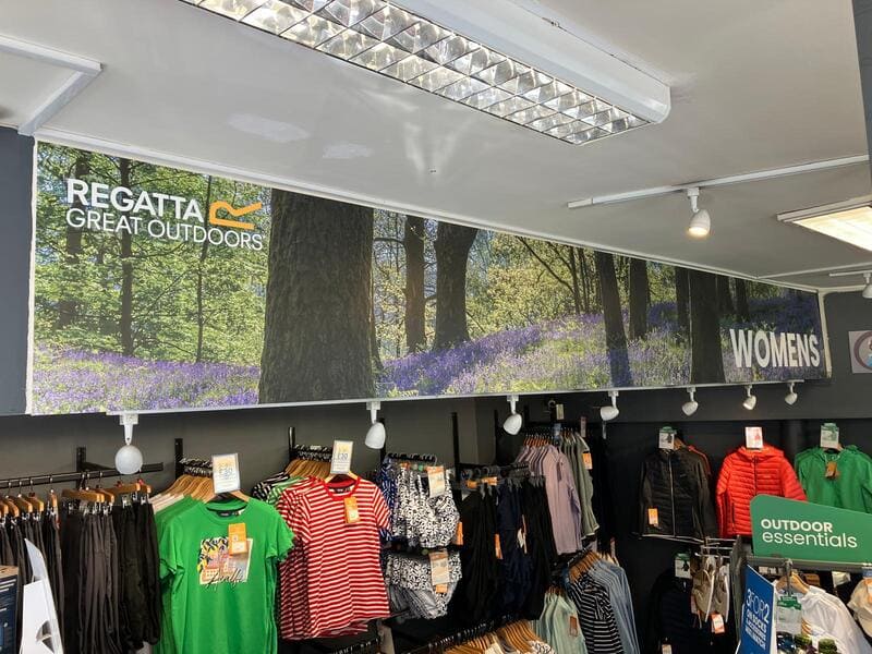 Delivering graphics & visuals for Regatta retail stores